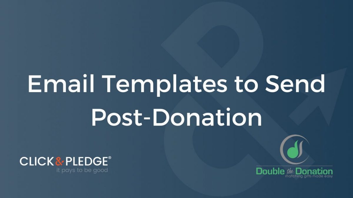 Email Templates to Send Post-Donation - C&P